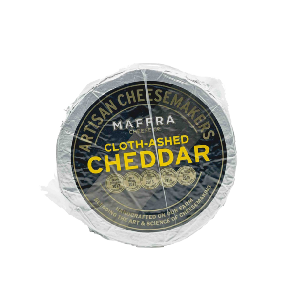 Cloth-Ashed Cheddar - 2.1kg apx Wheel