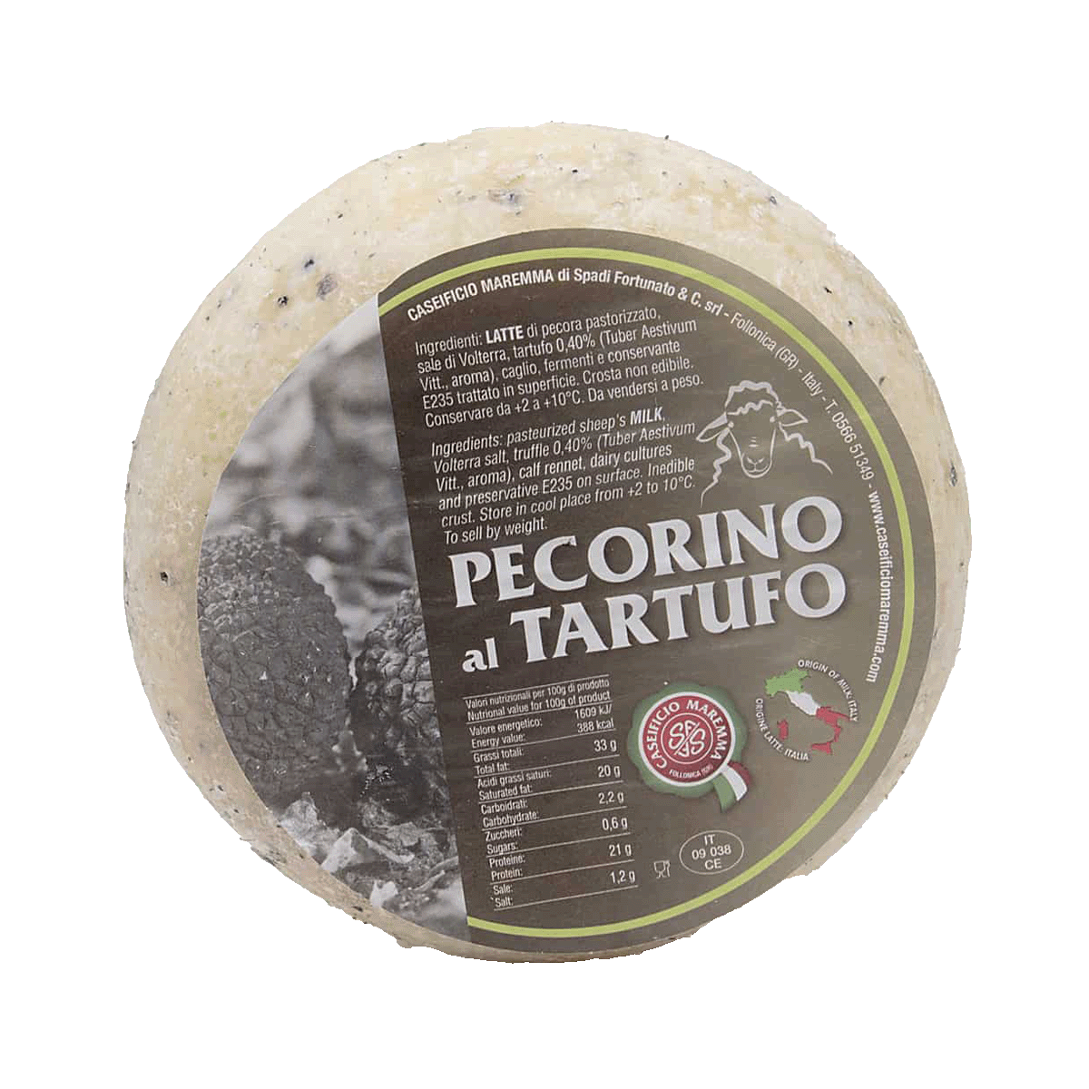 Pecorino Toscano Tartufo (Truffle) - 1.45kg apx Wheel | Caseificio...