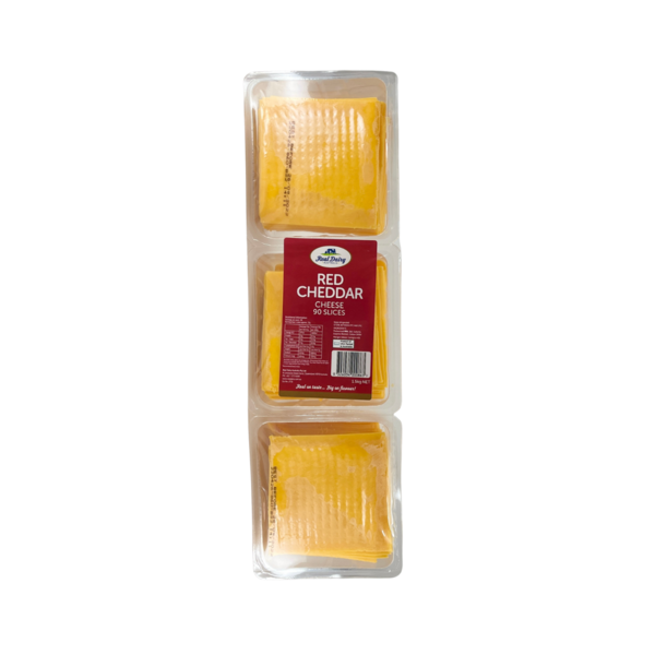 Red Cheddar Cheese Slices - 1.5kg | Real Dairy